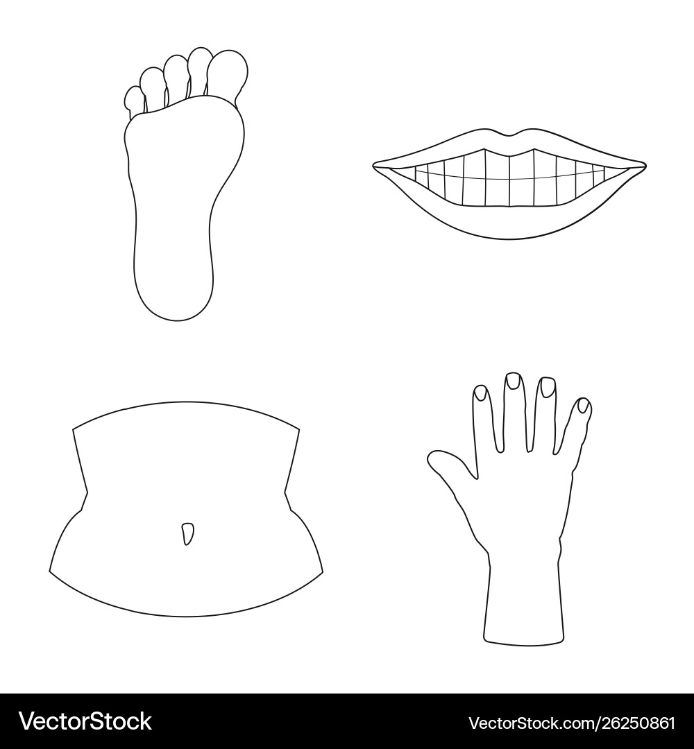 Design body and part icon collection Royalty Free Vector