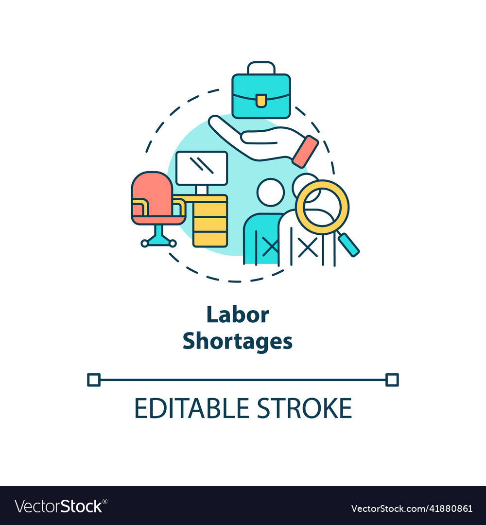 Labor shortages concept icon Royalty Free Vector Image Labor shortages concept icon Royalty Free Vector Image