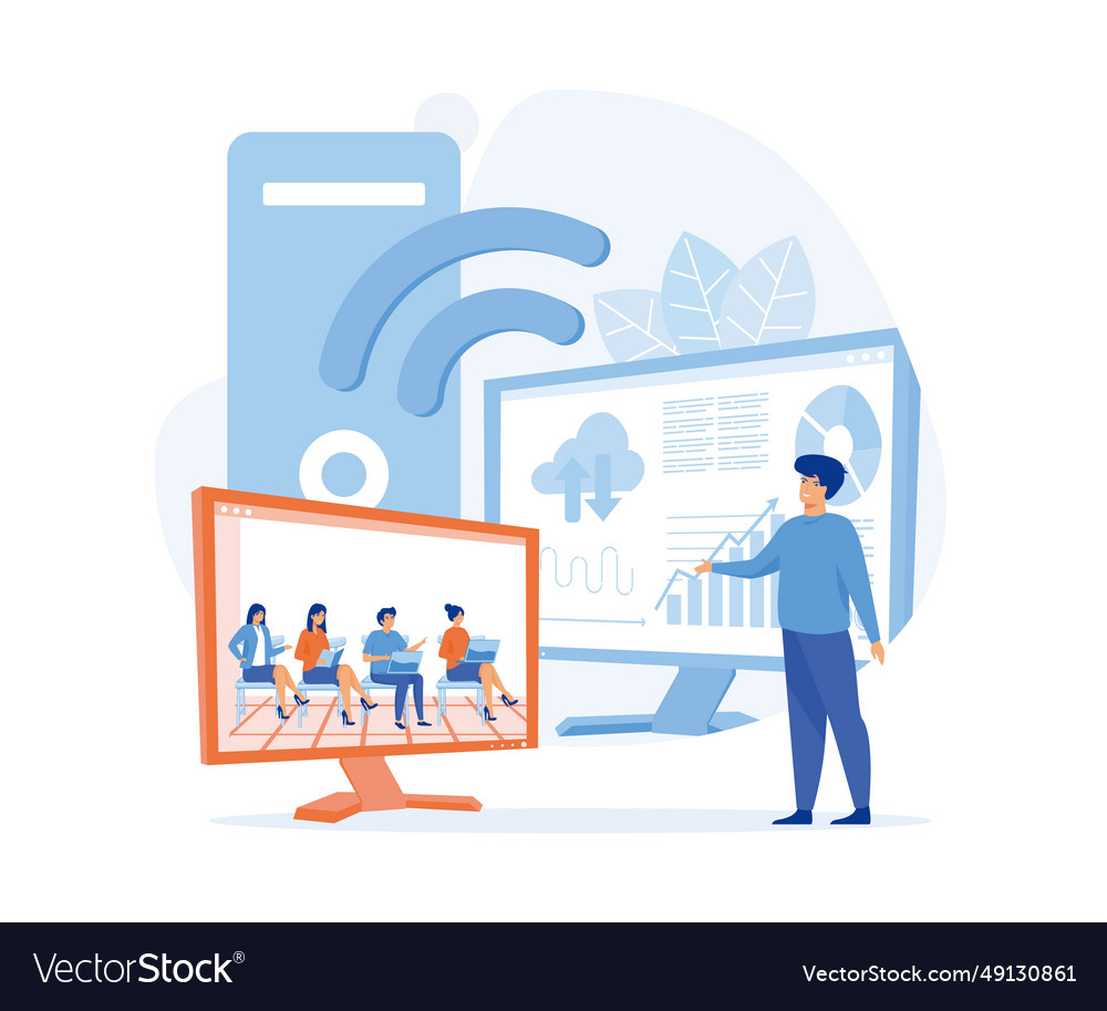 Online training business courses expertise Vector Image