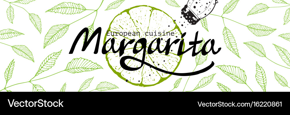 Restaurant or cocktail bar horizontal banner Vector Image