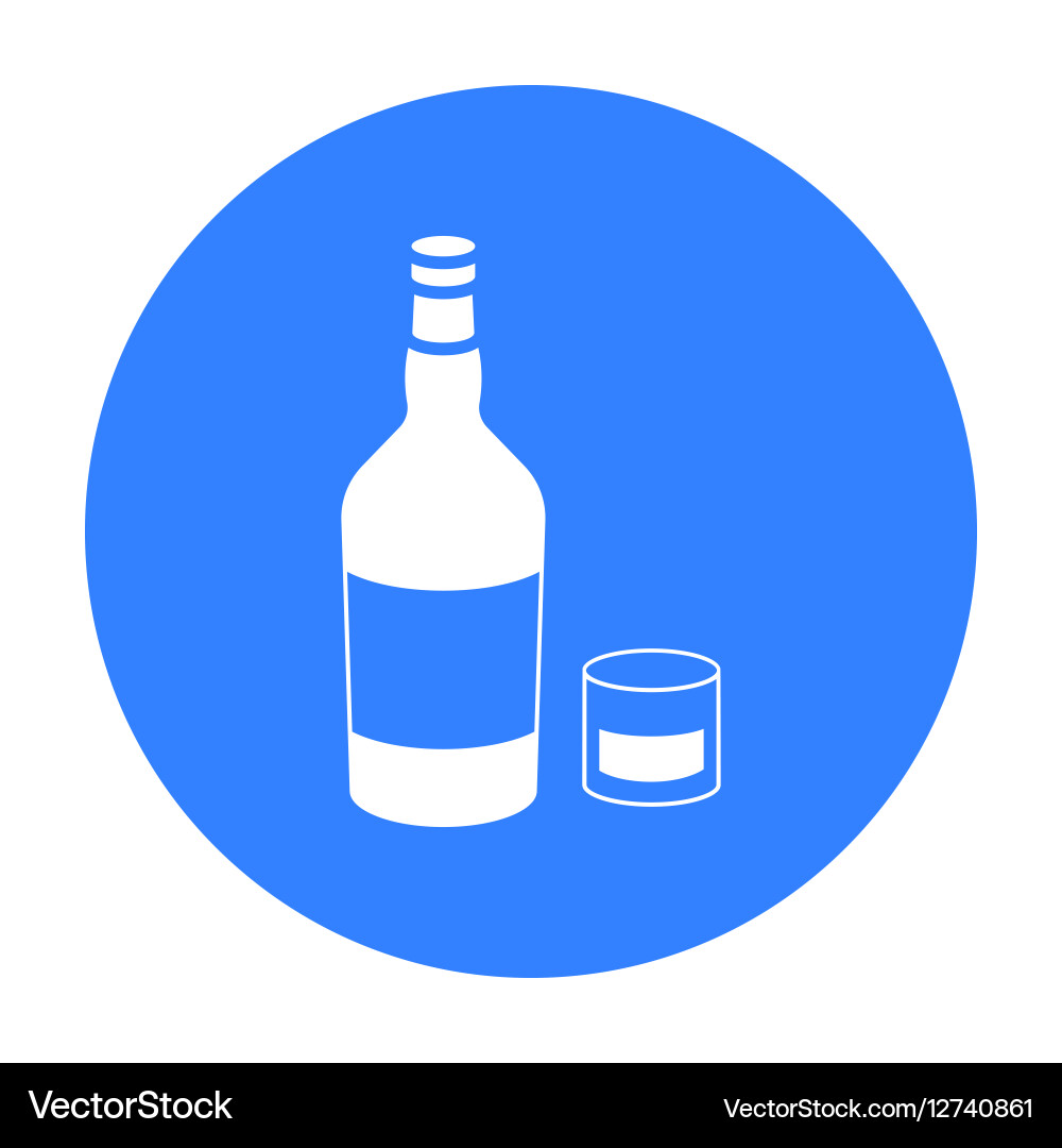 Rum icon in black style isolated on white Vector Image