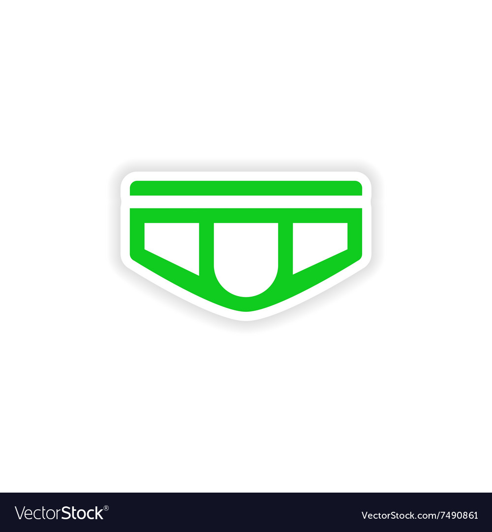 Stylish Paper Sticker On White Background Men Vector Image