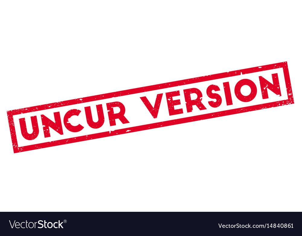 Uncur version rubber stamp Royalty Free Vector Image