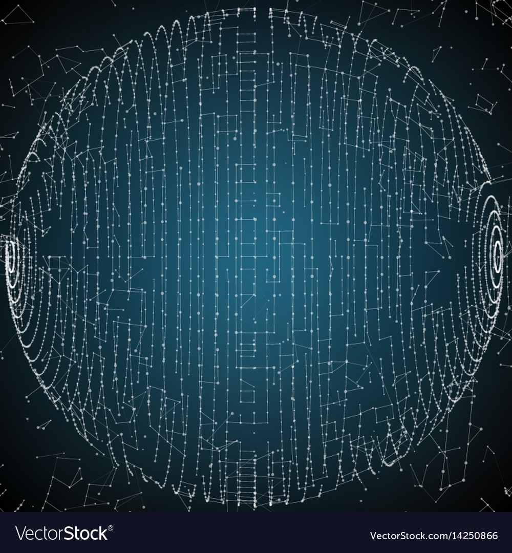 Abstract sphere of particles points Royalty Free Vector