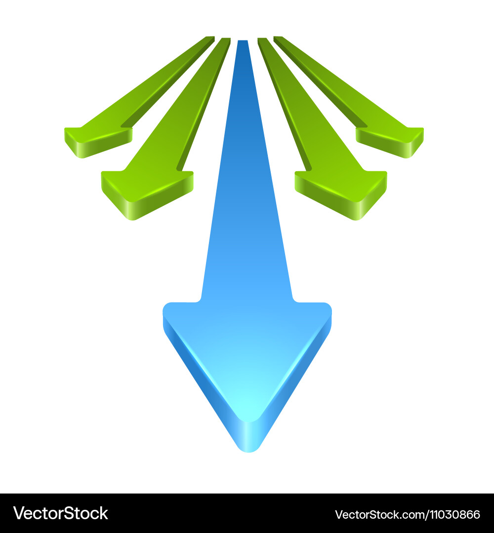 Arrow 3d Royalty Free Vector Image - VectorStock