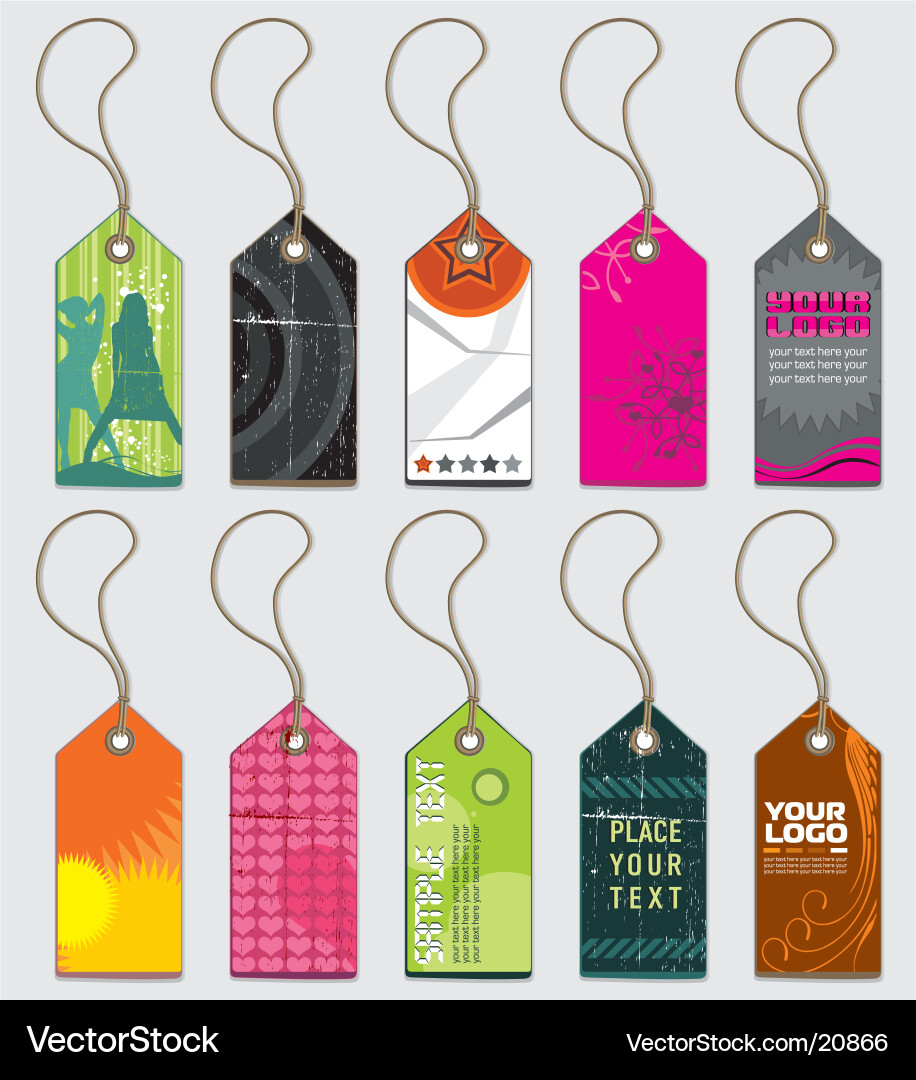 Collection of tags and stickers Royalty Free Vector Image