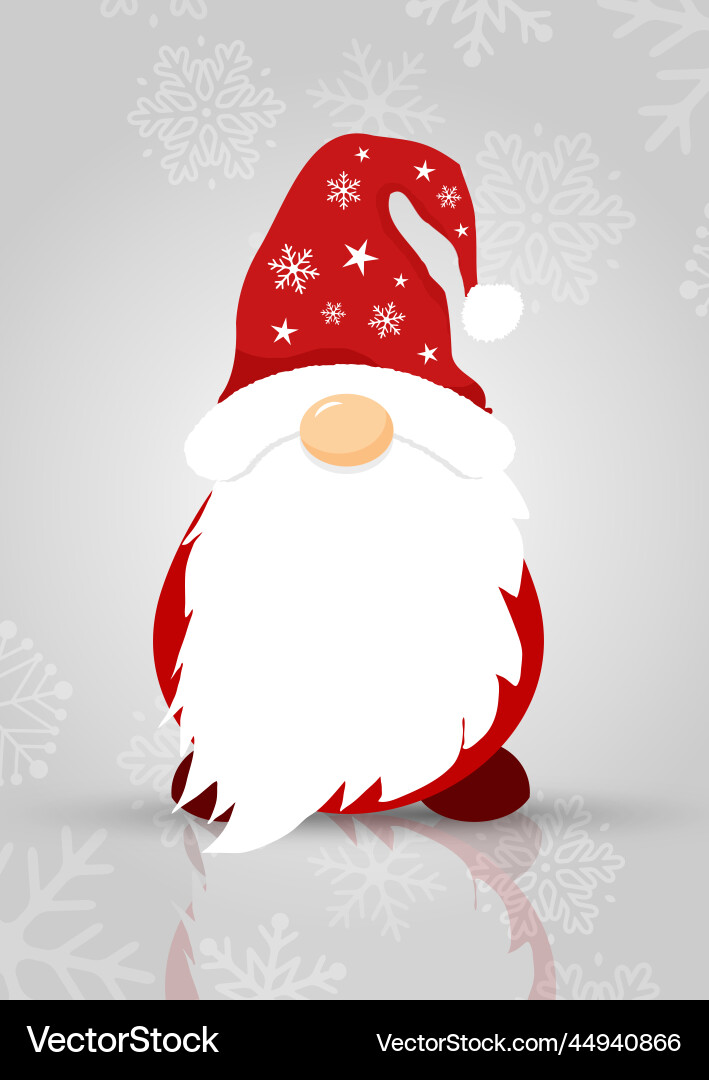 Cute gonk santa christmas background Royalty Free Vector