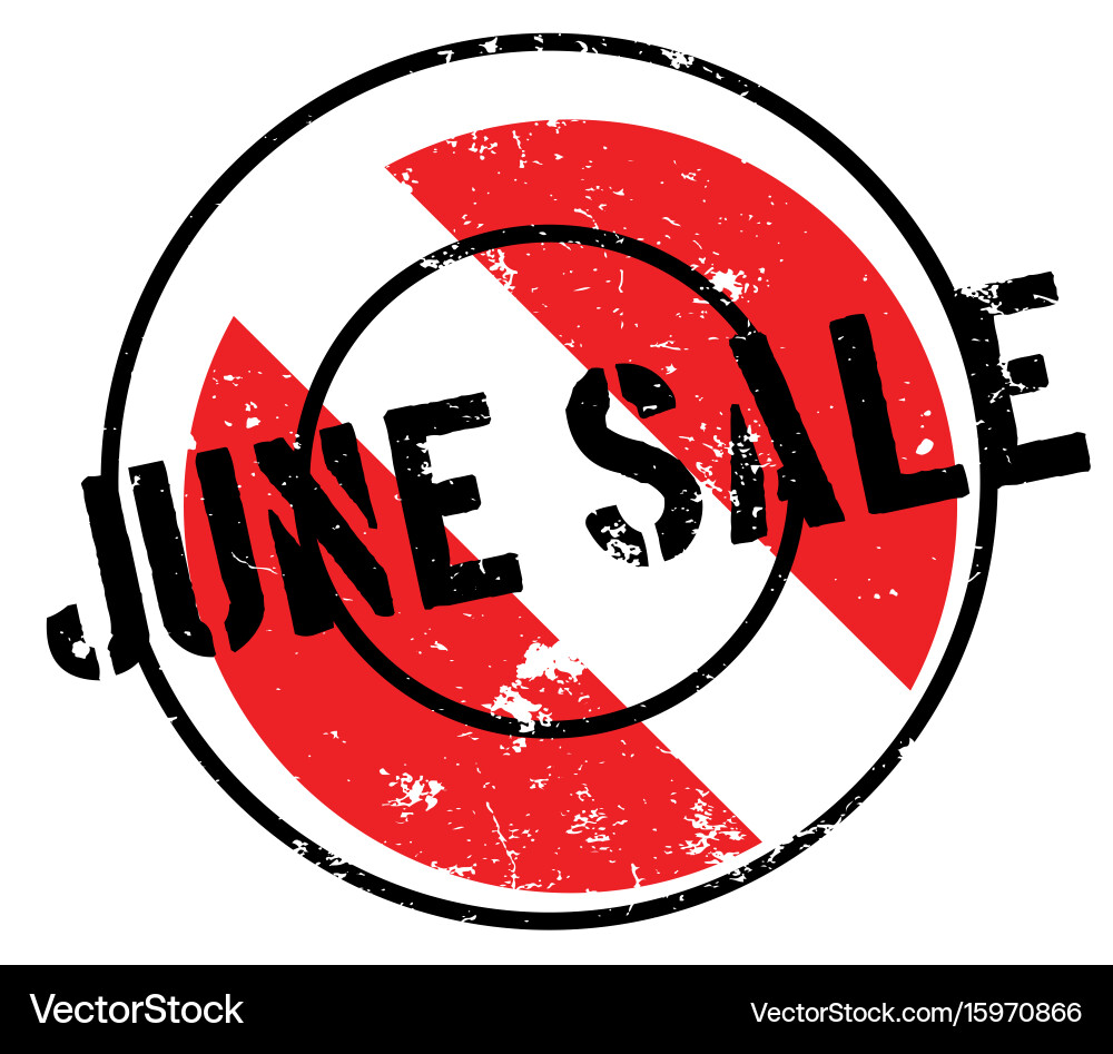 June sale rubber stamp Royalty Free Vector Image