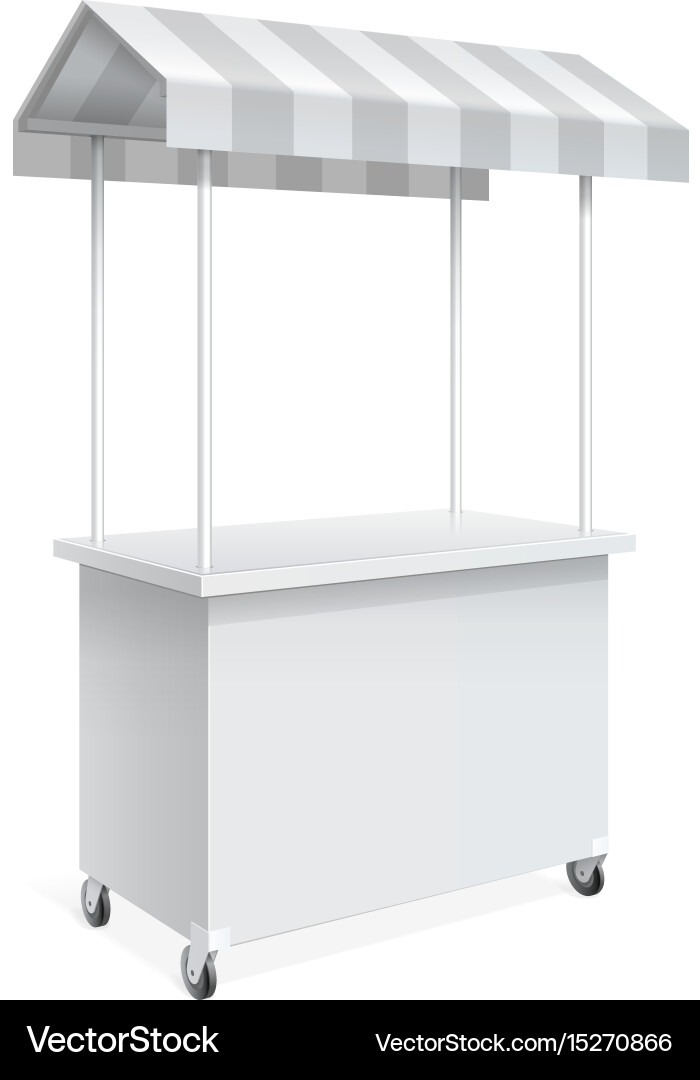 Promotion counter retail trade stand Royalty Free Vector