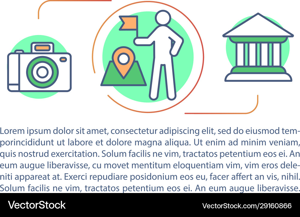 Sightseeing tour vacation holiday excursions Vector Image