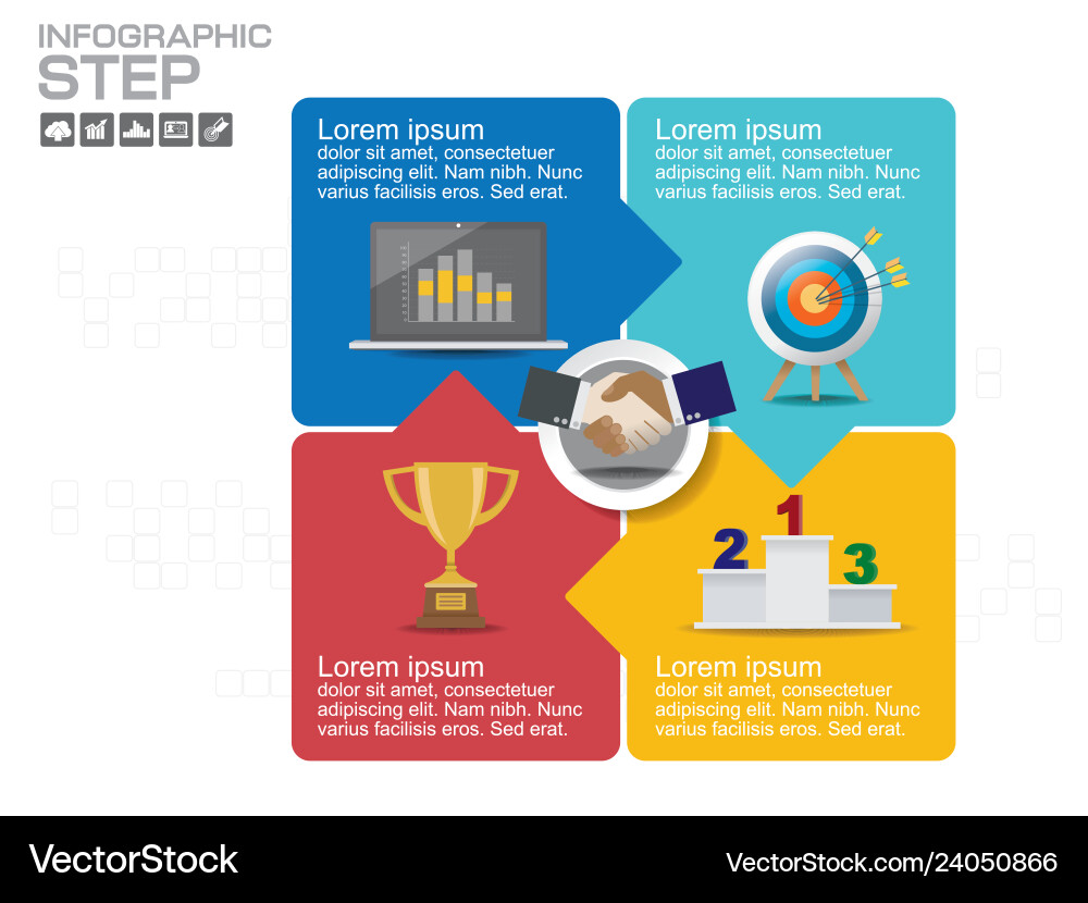 Step and timeline infographic templates for busine