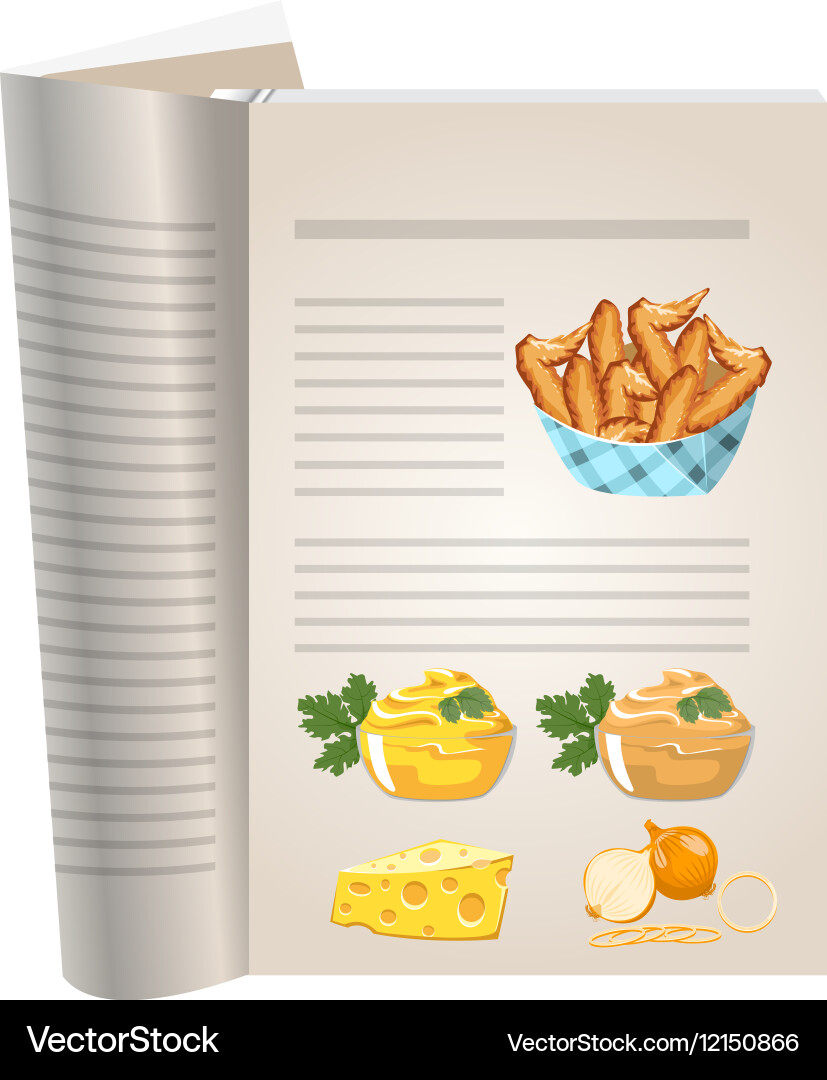 Template pages of a cookbook Royalty Free Vector Image