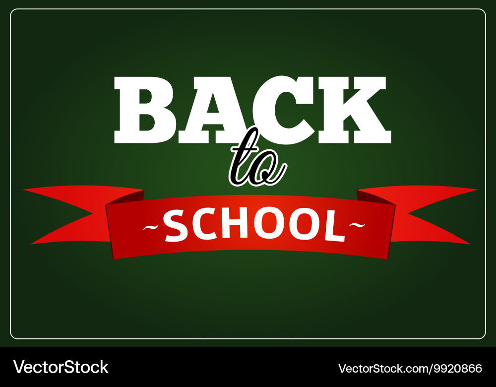 Textposter in american retro style back to school Vector Image