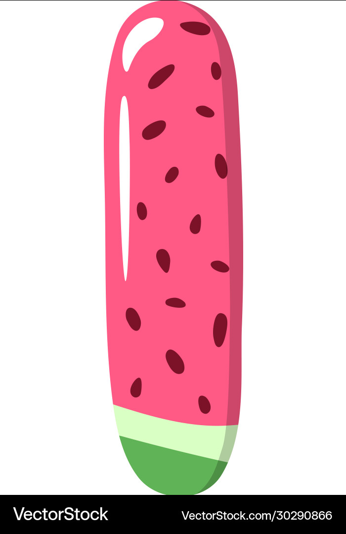 Watermelon alphabet sign on white background Vector Image