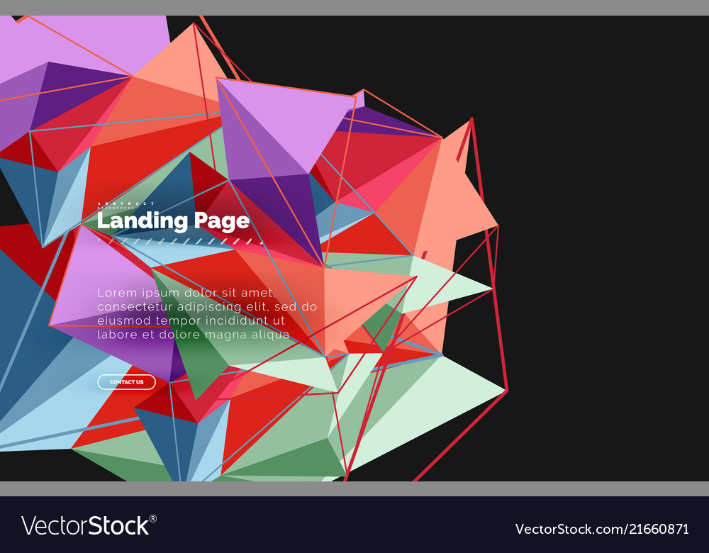 3d triangle abstract background polygonal Vector Image