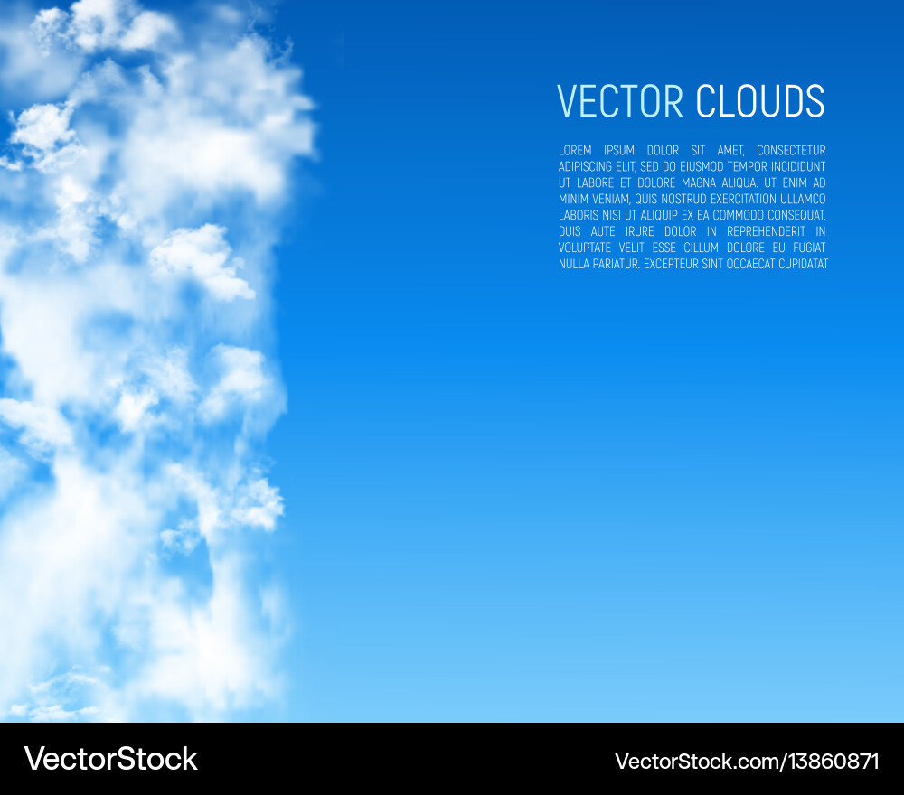 Abstract background with clouds Royalty Free Vector Image