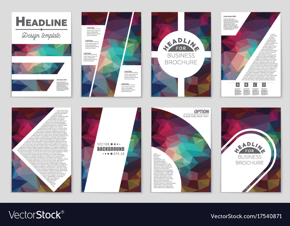 Abstract layout background set for art Royalty Free Vector