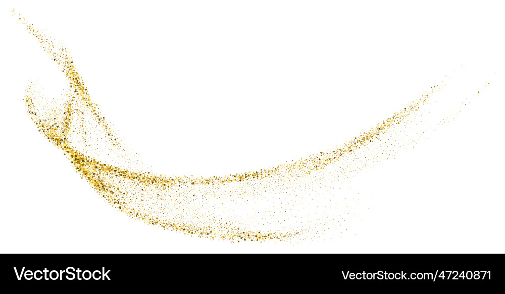 Abstract shiny gold glitter design element Vector Image