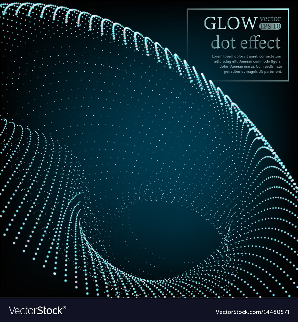 Array with dynamic particles 3d technology style Vector Image