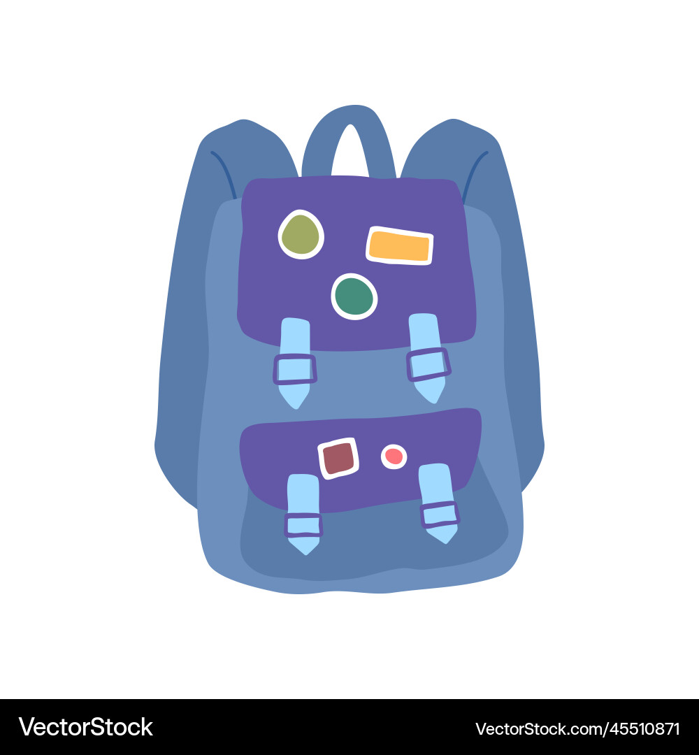 Cartoon color hiking traveling backpack Royalty Free Vector