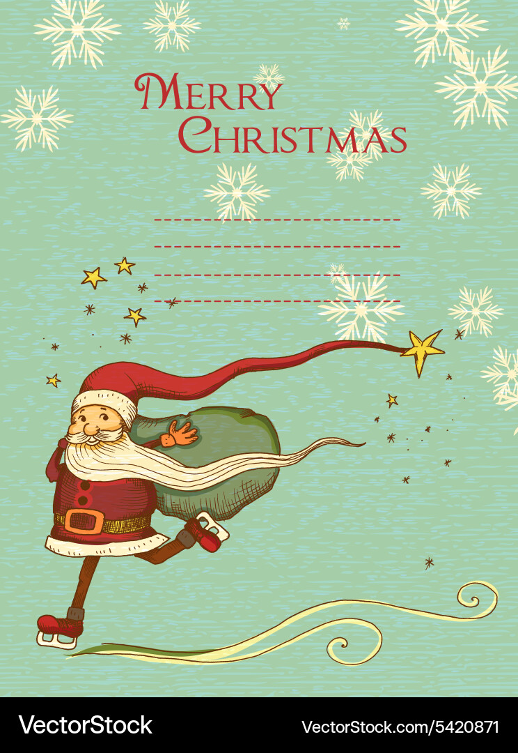 Christmas with santa Royalty Free Vector Image