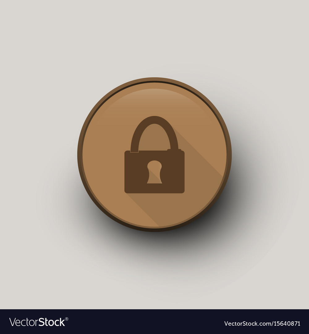 Circle with lock Royalty Free Vector Image - VectorStock