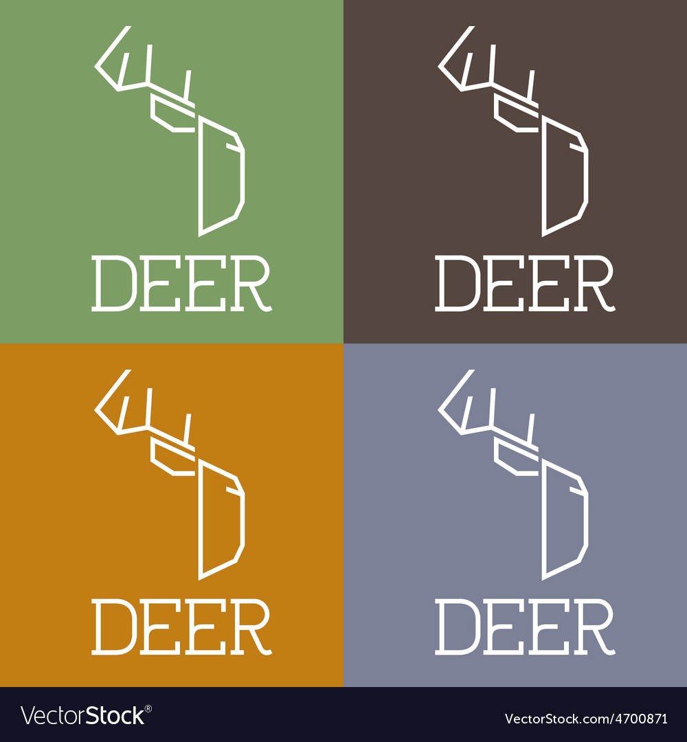 Deer monogram Royalty Free Vector Image - VectorStock