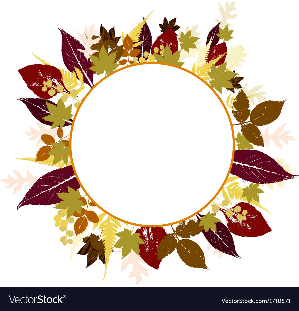 Fall leaves frame Royalty Free Vector Image - VectorStock