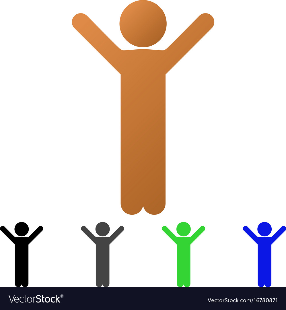 Happy child flat gradient icon Royalty Free Vector Image