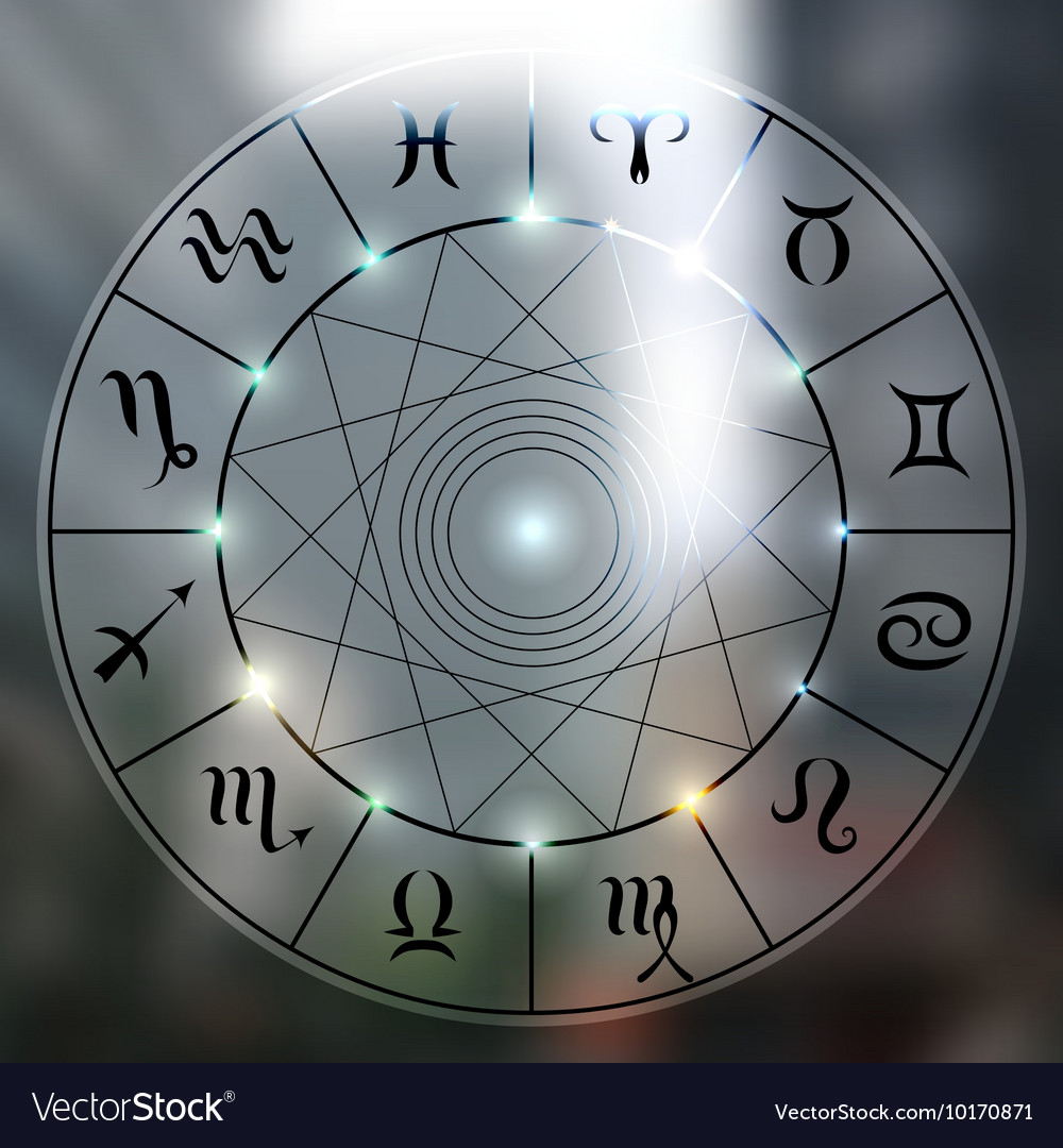 Magic circle on blurred background Royalty Free Vector Image
