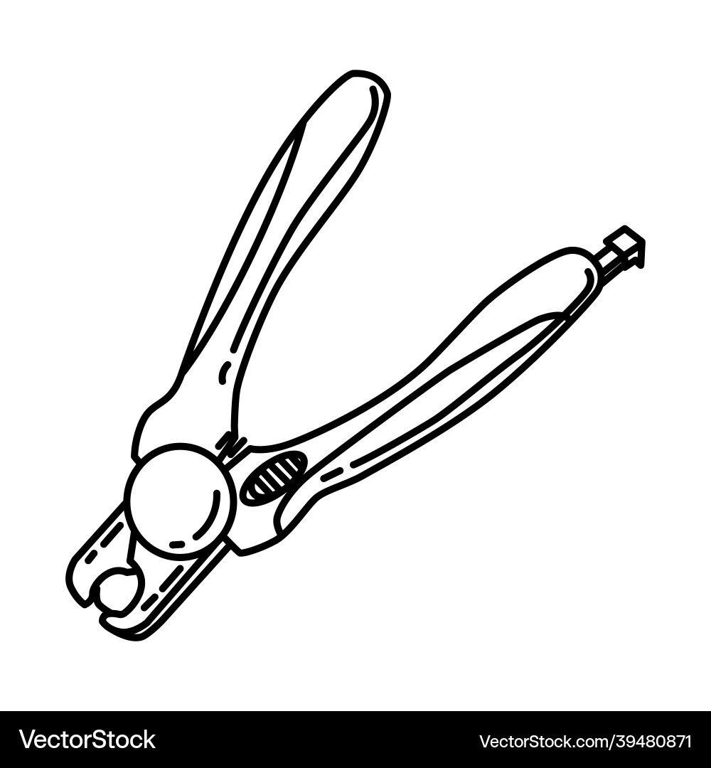 Nail trimmer icon doodle hand drawn or outline Vector Image