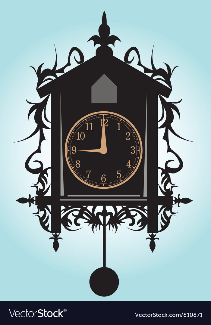 Pendulum clock Royalty Free Vector Image - VectorStock