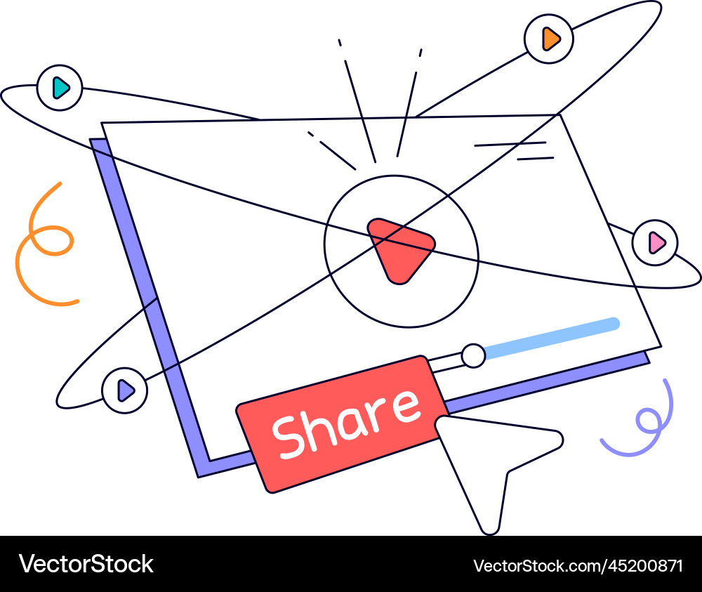 Ready to use animated design of media content Vector Image
