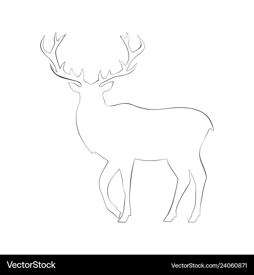 Stagglyph of the stag Royalty Free Vector Image