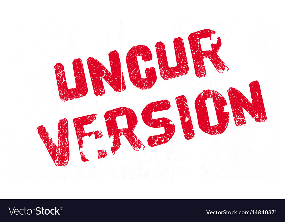 Uncur version rubber stamp Royalty Free Vector Image