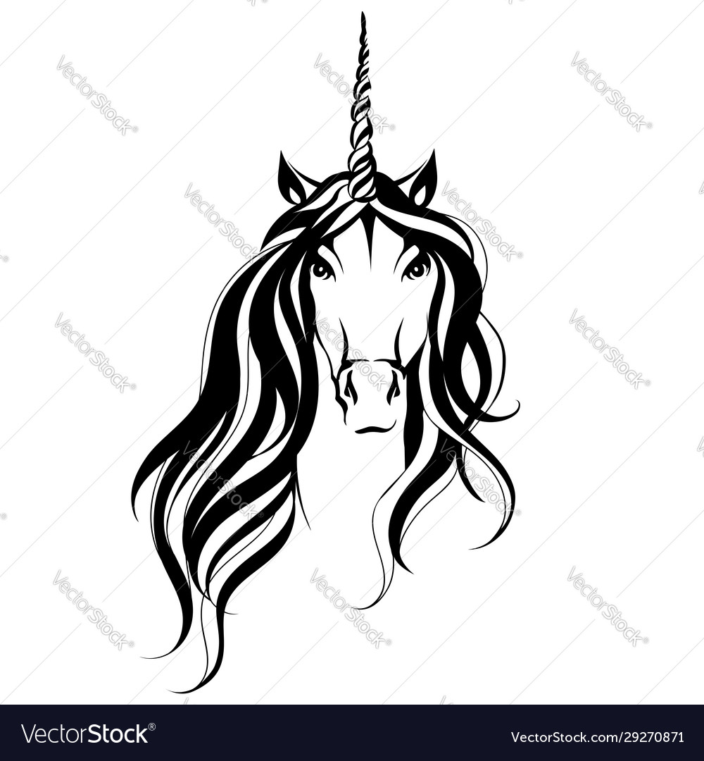 Unicorn magic horse isolated Royalty Free Vector Image