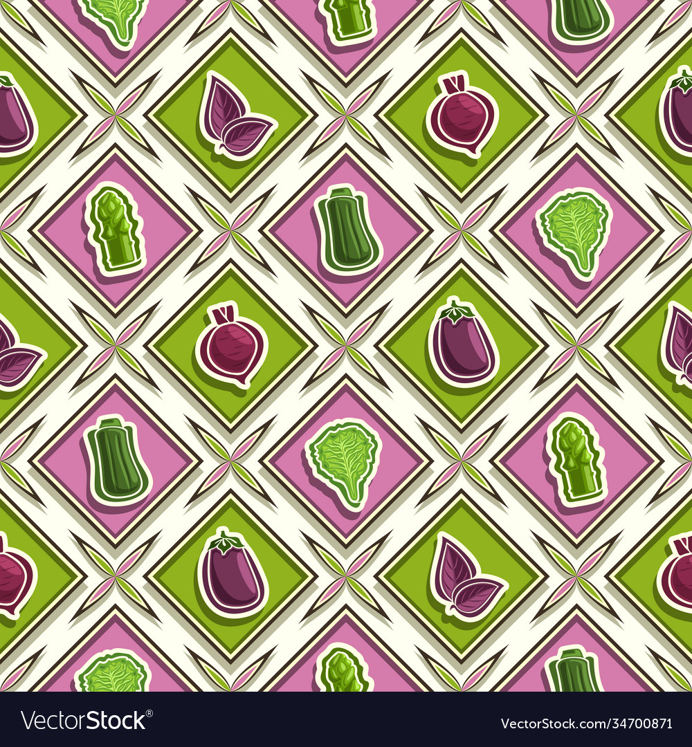 Vegetable seamless pattern Royalty Free Vector Image