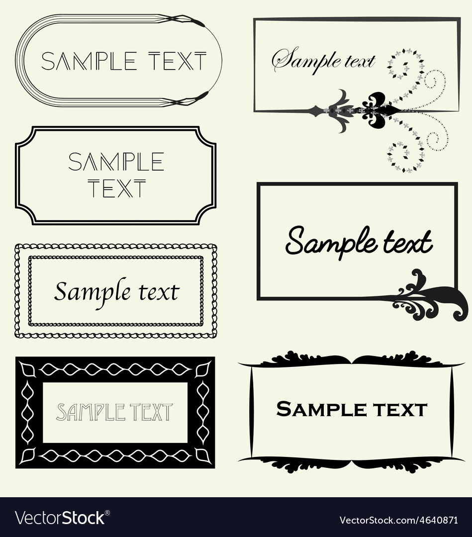 Vintage frames collection Royalty Free Vector Image