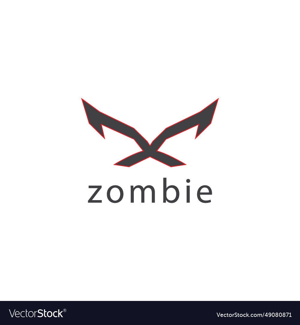 Zombie logo design Royalty Free Vector Image - VectorStock