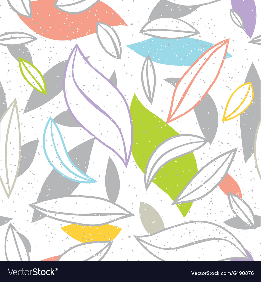 Abstract leaf seamless pattern Royalty Free Vector Image