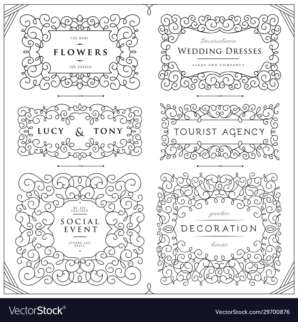 Collection templates Royalty Free Vector Image