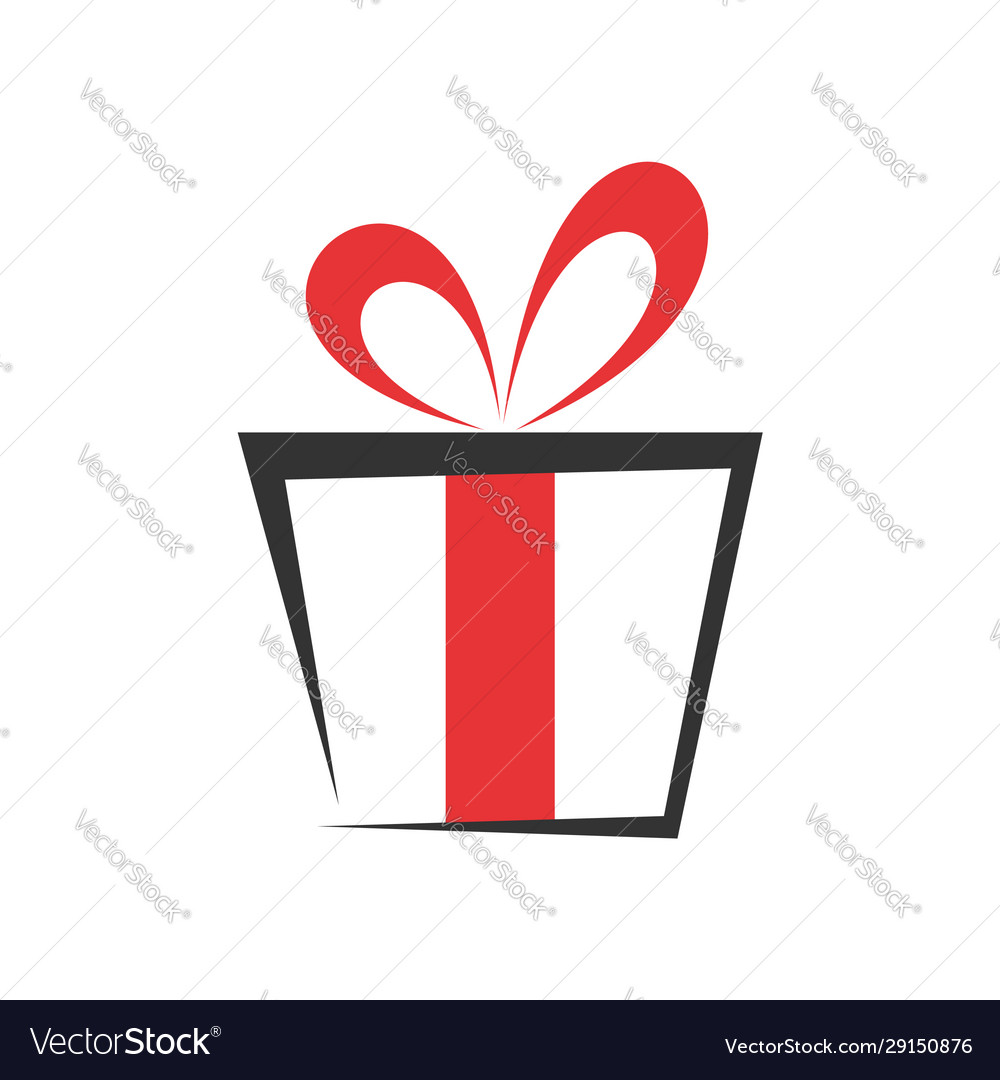 Gift box logo Royalty Free Vector Image - VectorStock