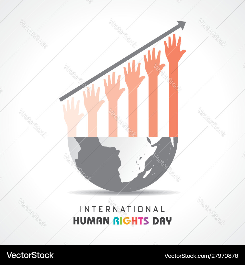 International human rights day -10 december Vector Image
