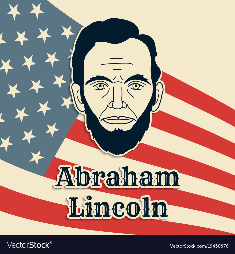 President abraham lincoln poster banner Royalty Free Vector