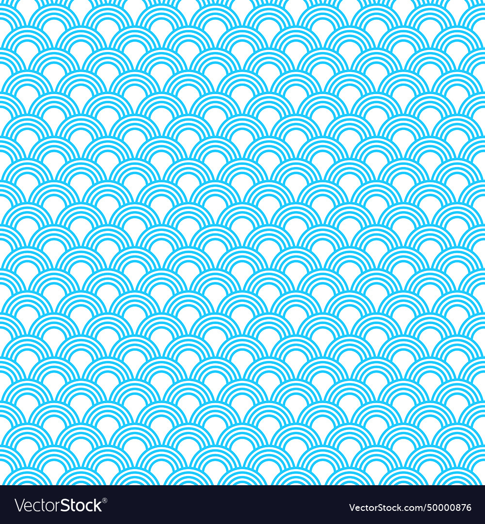 Traditional japanese seigaiha ocean wave pattern Vector Image Traditional japanese seigaiha ocean wave pattern Vector Image