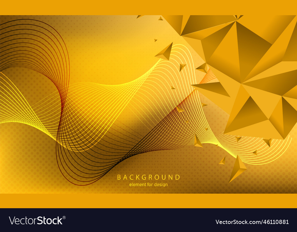 Abstract gradient background with triangles wave Vector Image