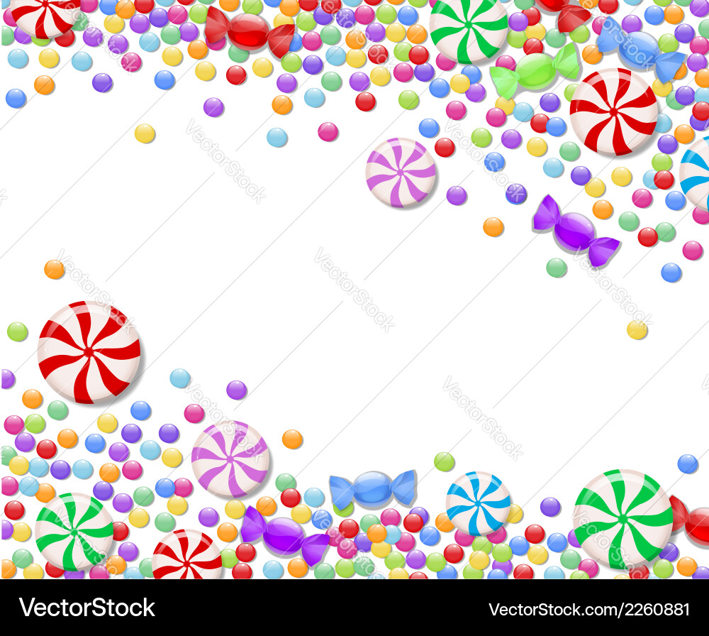 Background of candies Royalty Free Vector Image