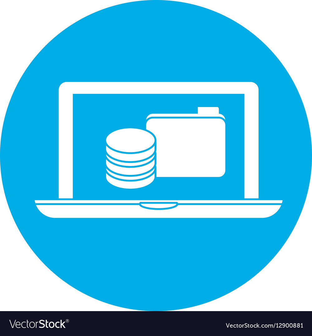 Data center storage icon image Royalty Free Vector Image
