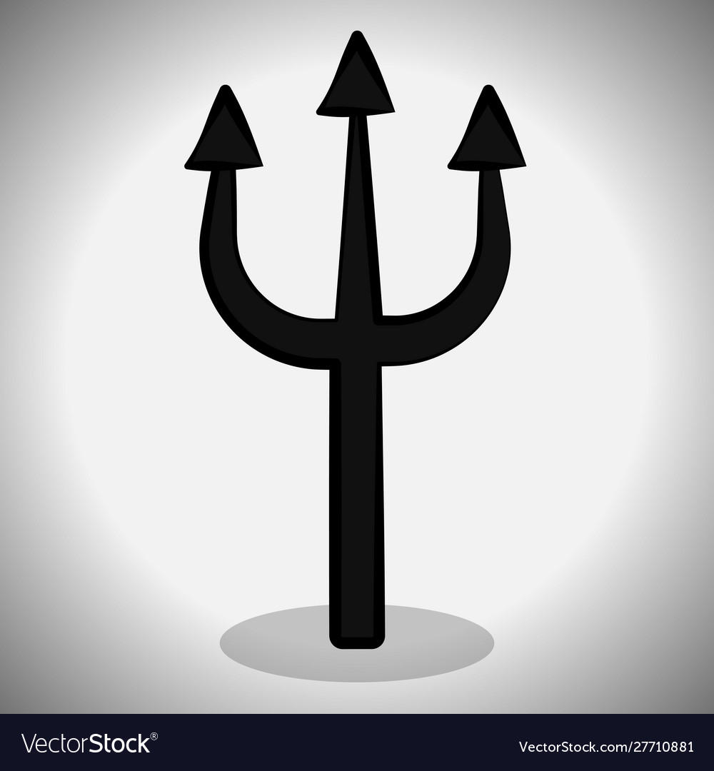 Devil trident image Royalty Free Vector Image - VectorStock