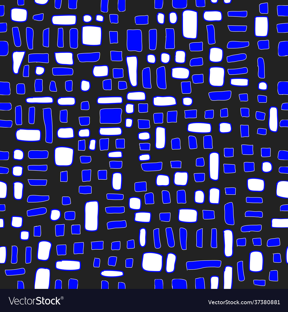Hand drawn small rectangles structured pattern Vector Image